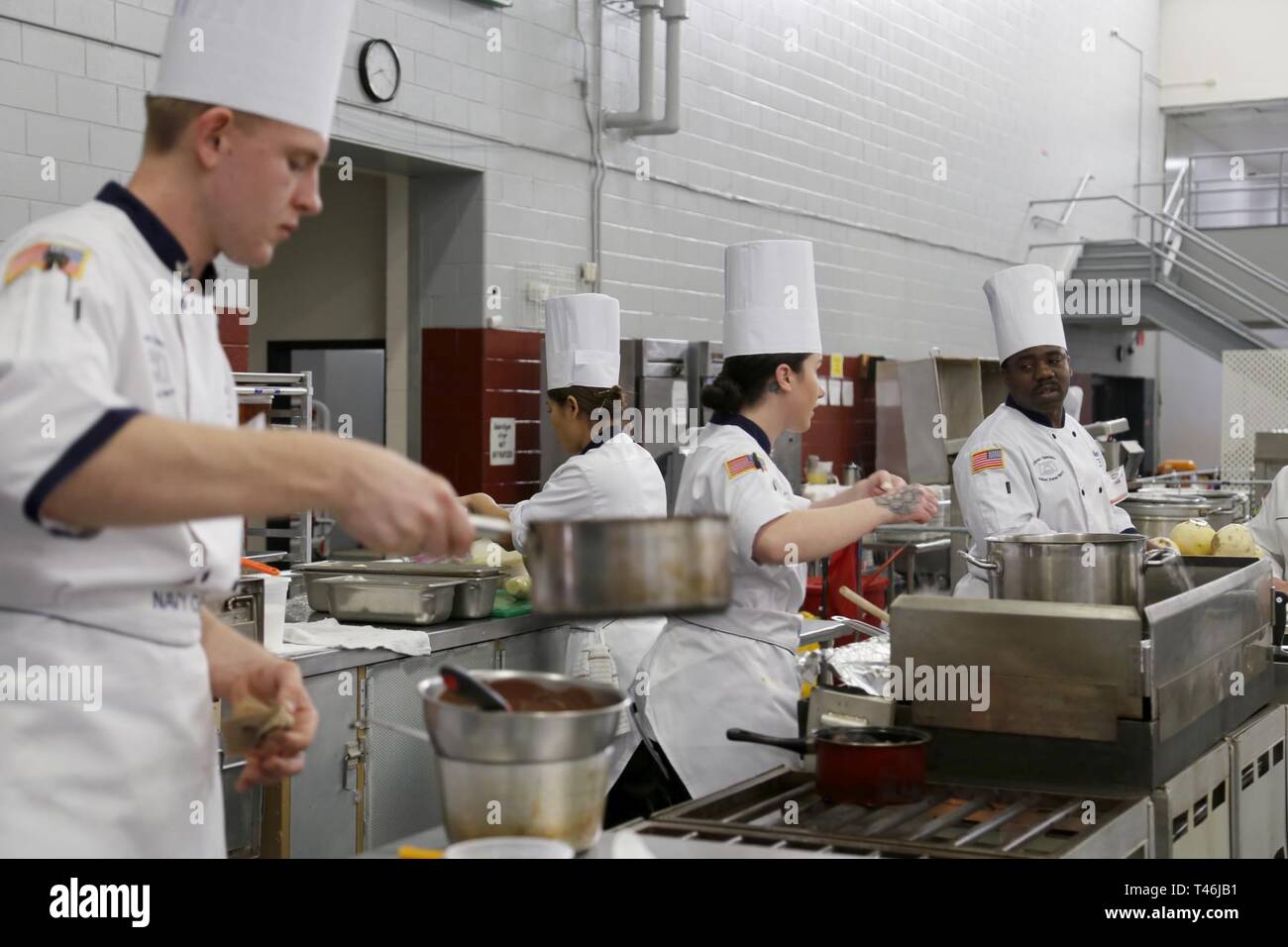 U.S. Navy Culinary Specialists 3rd Class Nathanael Dyjak, Kelsie Aday ...