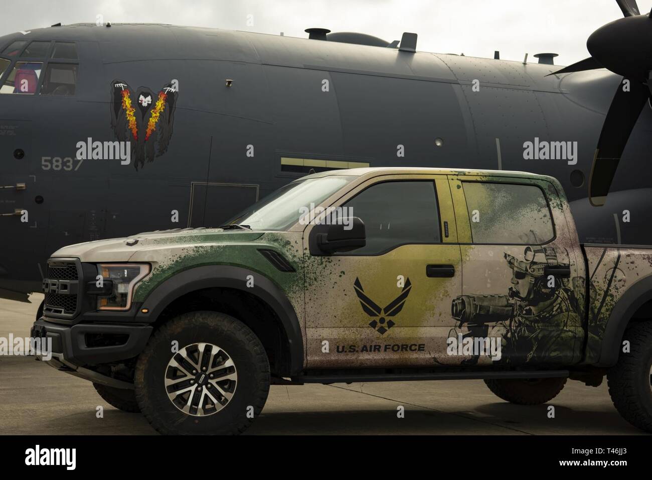 Members of the 330th Recruiting Squadron visit a Block 30 AC-130J ...