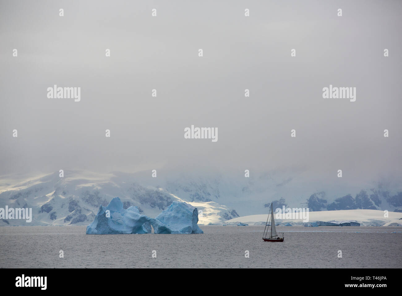 Icebergs and glacial scenery near Orne Harbour on the Antarctic ...