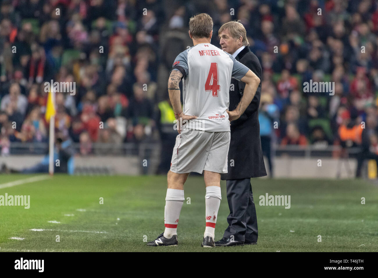 Jason McAteer and Kenny Dalglish seen during the Ireland Xi v Liverpool ...