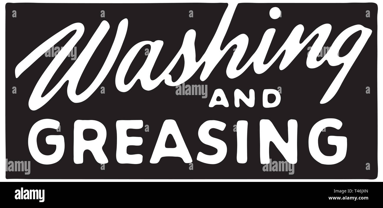 Washing And Greasing Stock Photo - Alamy