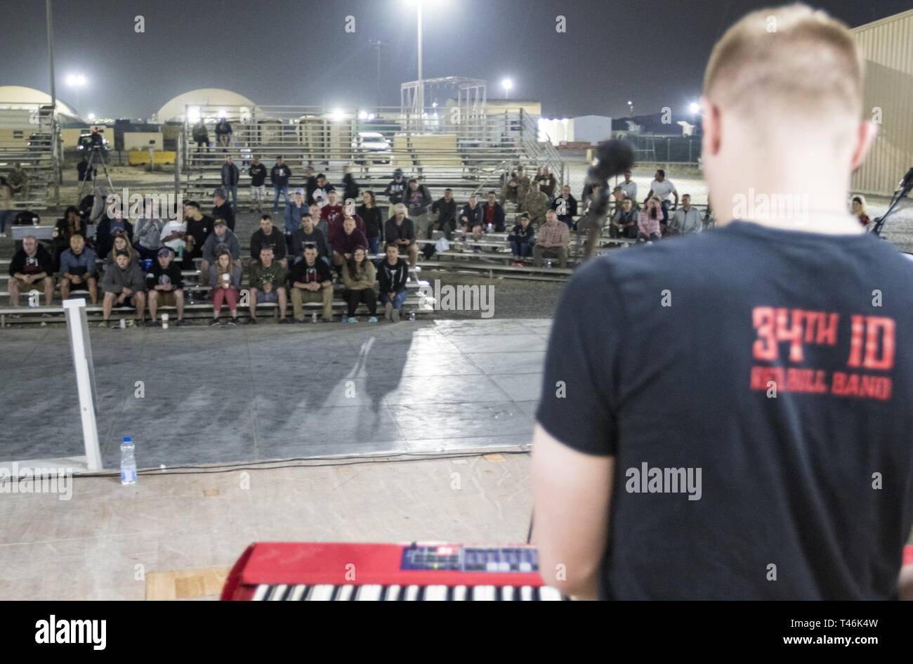 CAMP ARIJAN, Kuwait – Army musicians assigned to the Red Devil Rock ...