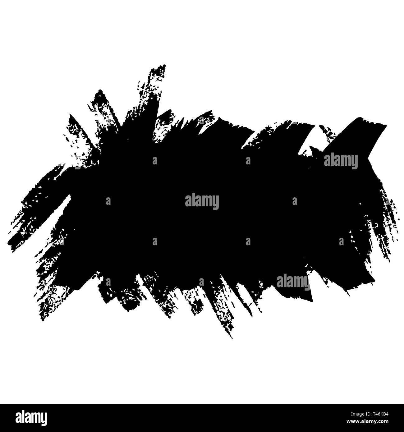 Abstract hand drawn ink dry brush banner. Vector illustration Stock ...