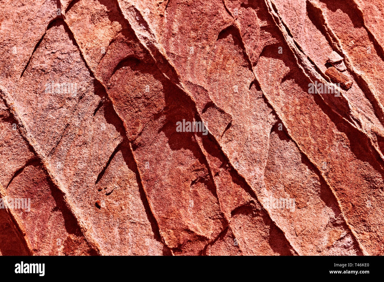 Sandstone Texture And Background, Closeup Of Mountain Wall In Desert ...