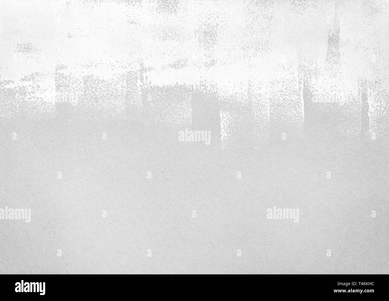 roller brush painting. border made with brush strokes of white acrylic ...