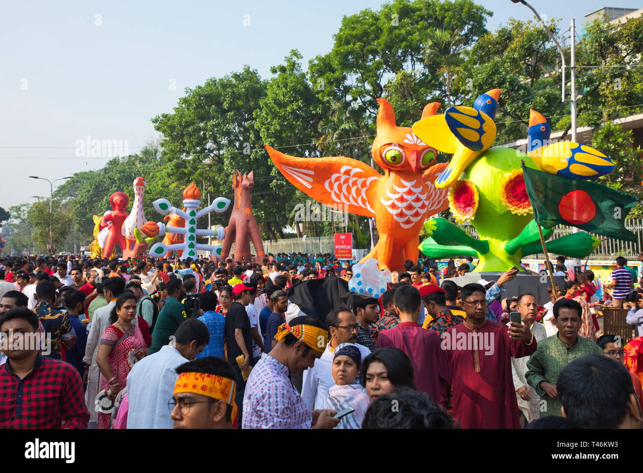 Mongol Shobhajatra of Bengali New Year 1426 Stock Photo - Alamy