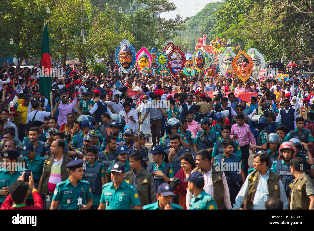 Mongol Shobhajatra of Bengali New Year 1426 Stock Photo - Alamy