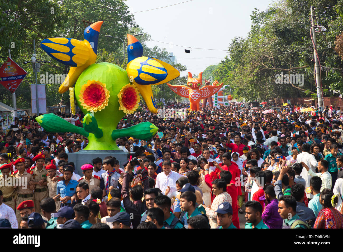 Mongol Shobhajatra of Bengali New Year 1426 Stock Photo - Alamy