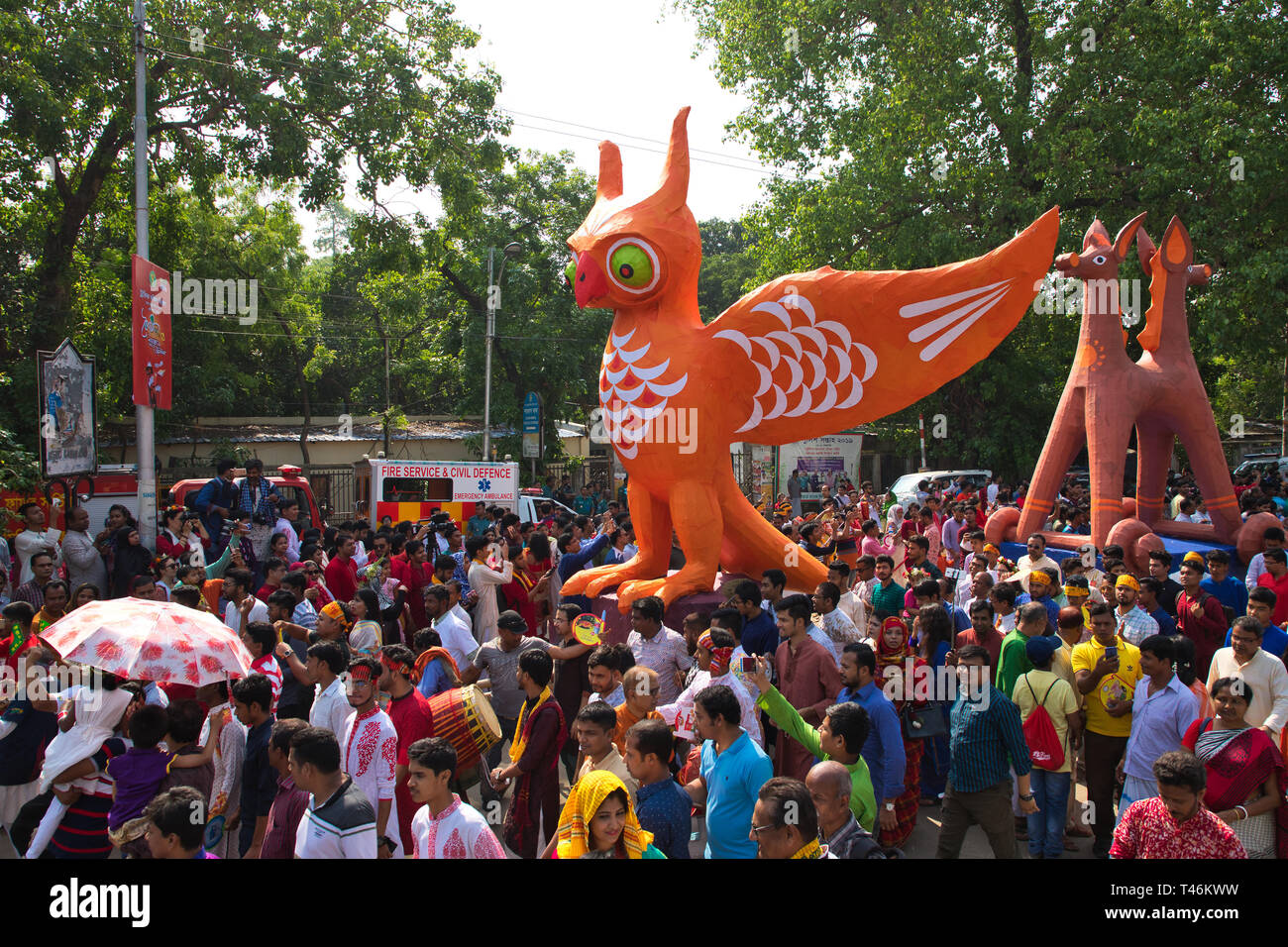 Mongol Shobhajatra of Bengali New Year 1426 Stock Photo - Alamy