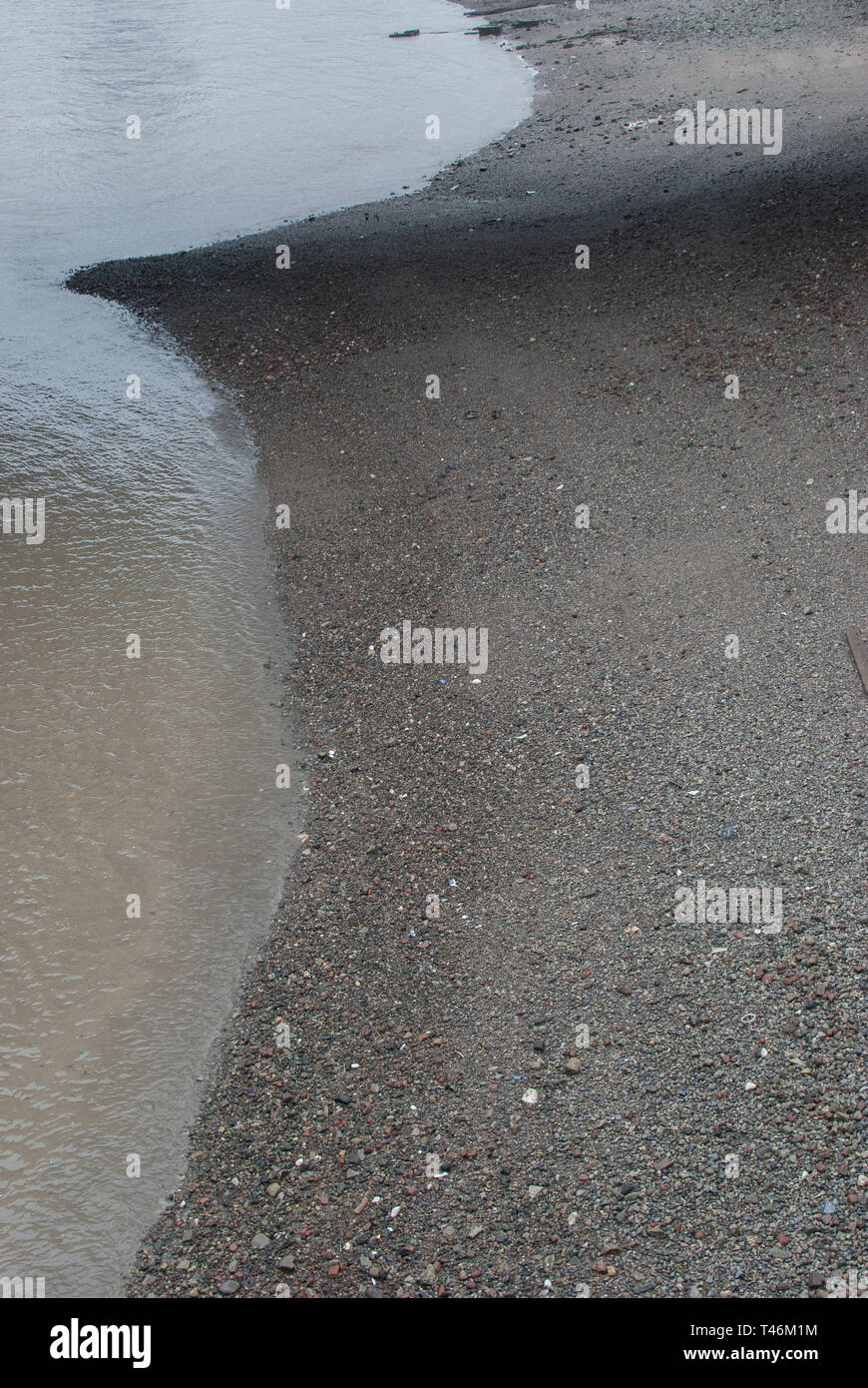 Water line on riverbank Stock Photo - Alamy