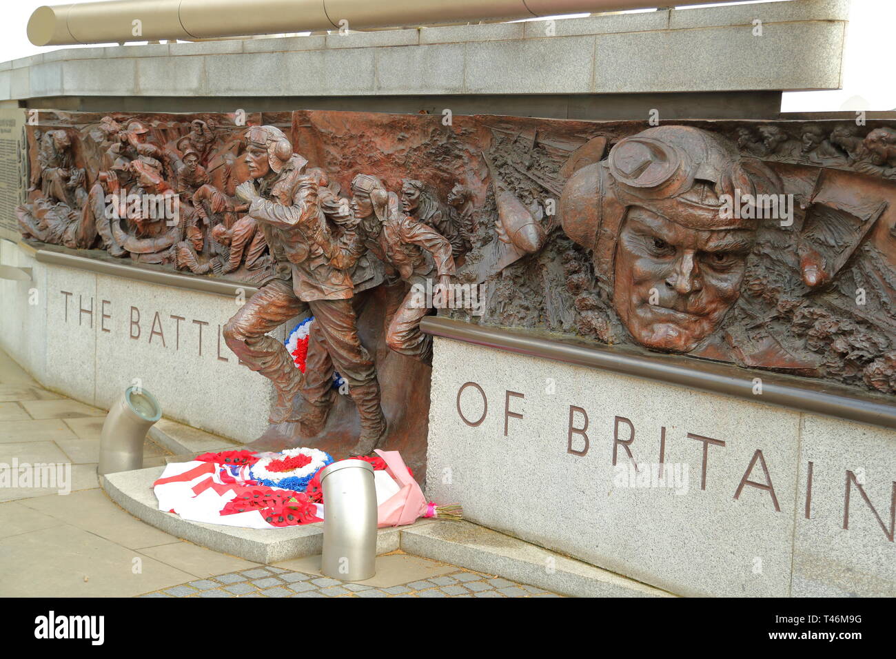 The Battle of Britain memorial on the Victoria Embankment in the City ...