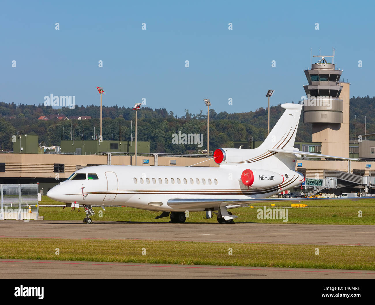 Kloten, Switzerland - September 30, 2016: a Dassault Falcon 7X jet at ...