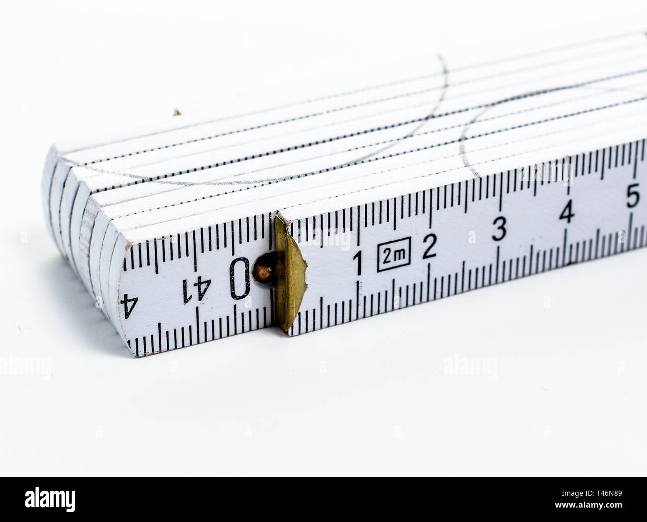 Old wooden yardstick Stock Photo - Alamy