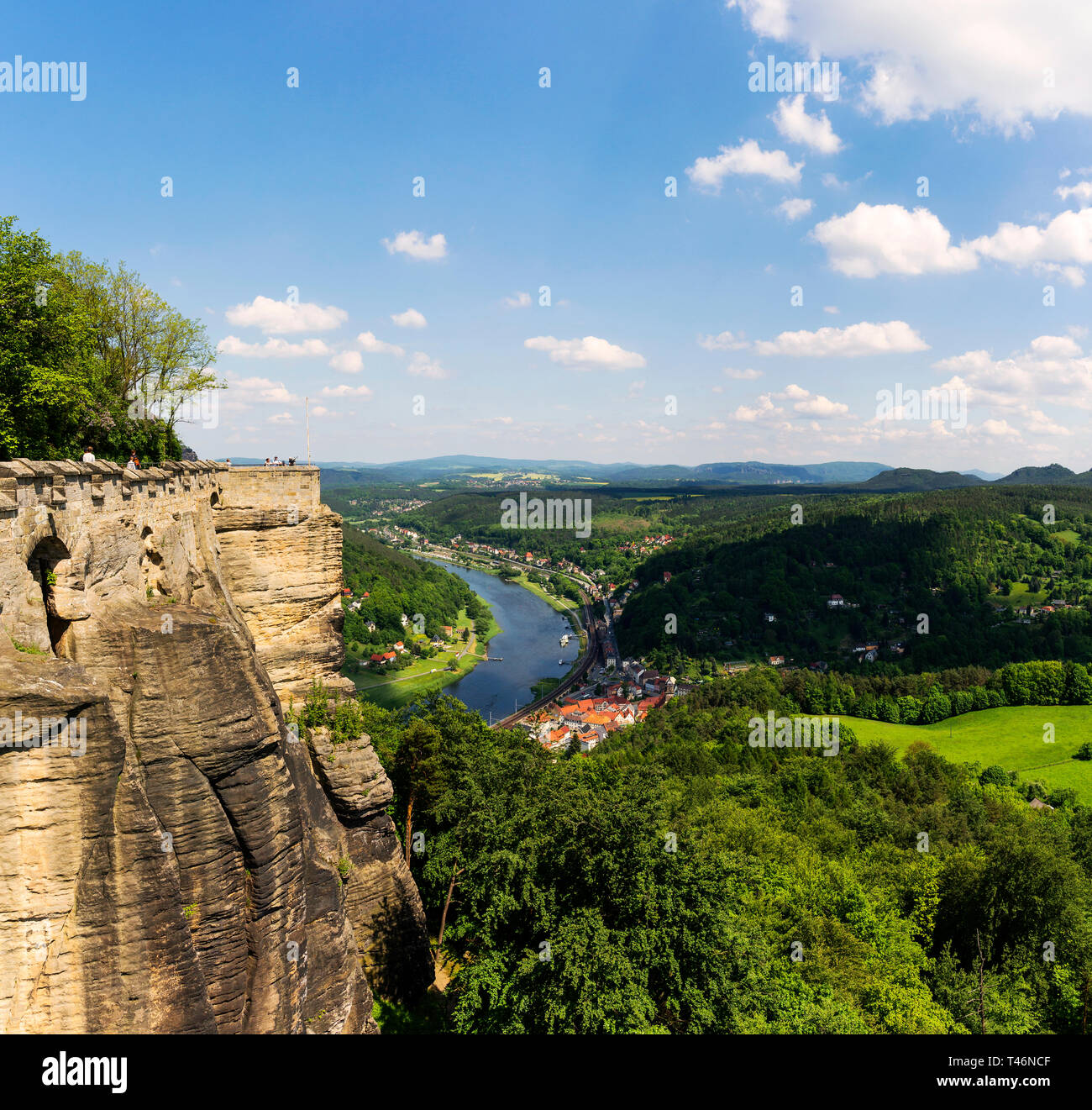 Fortress Koenigstein in Saxon Switzerland, Germany. Beautiful view of ...