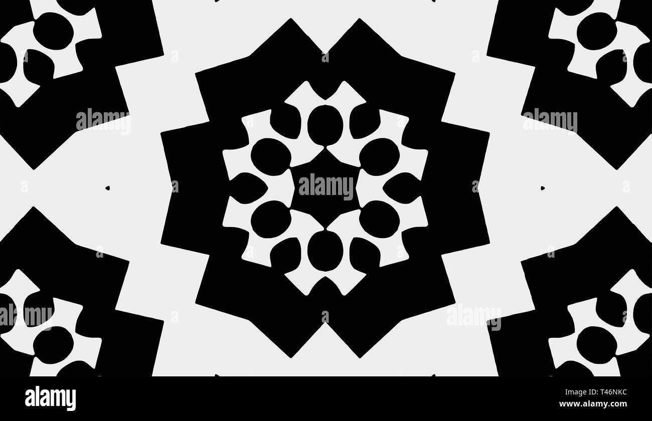 Pattern tile, ornate geometric pattern and two-tone abstract background ...