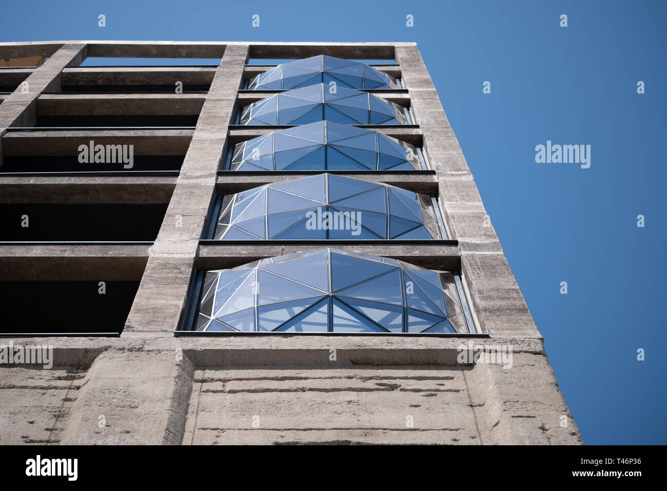 Close up of the exterior of the Zeitz Mocaa Museum of Contemporary Art ...
