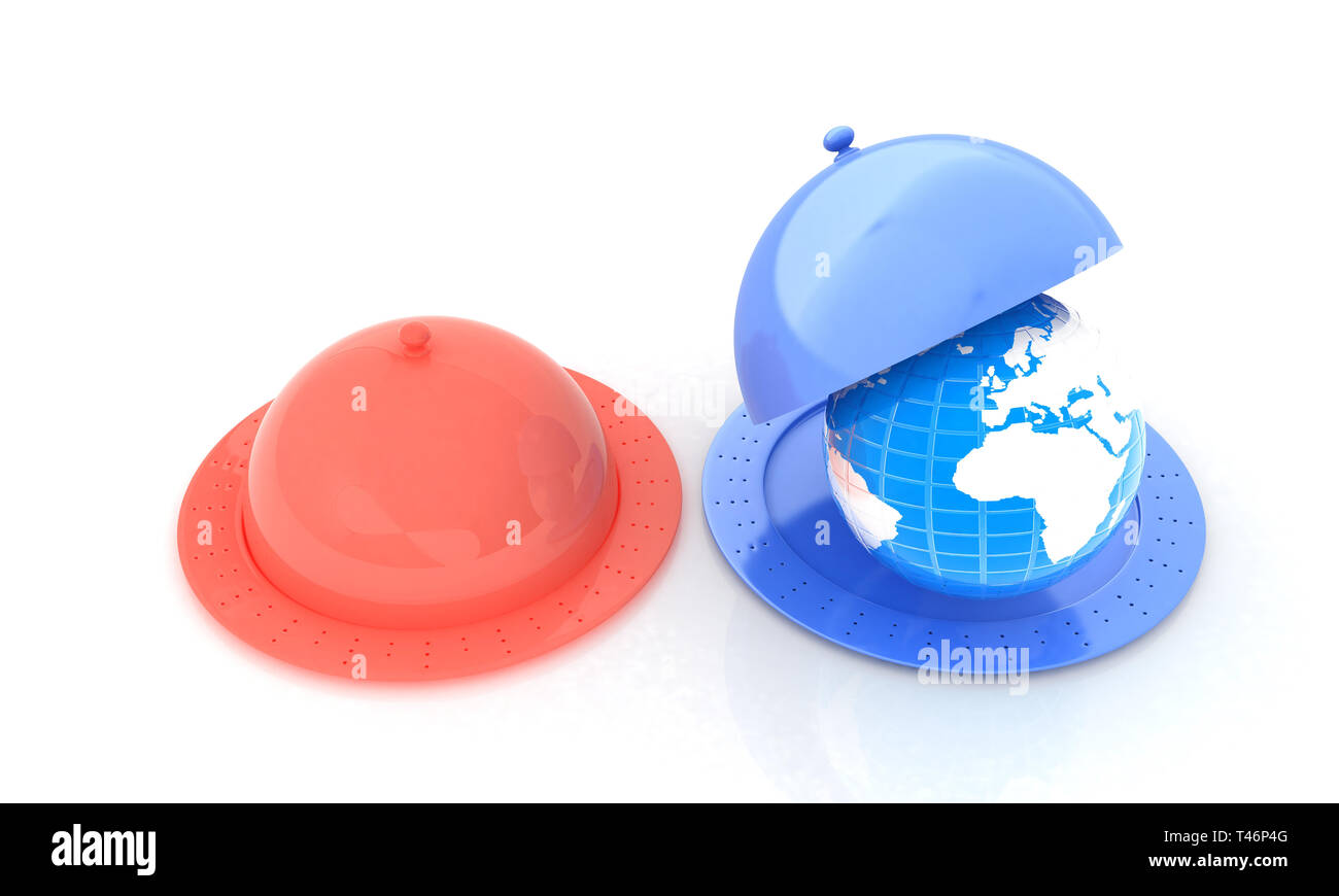 Silver serving tray dome lid Cut Out Stock Images & Pictures - Alamy