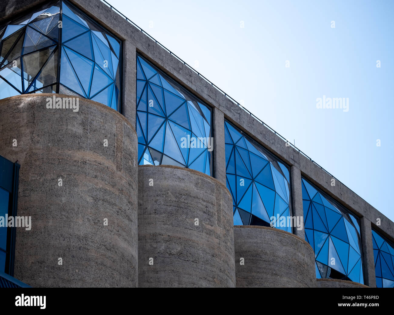 Close up of the exterior of the Zeitz Mocaa Museum of Contemporary Art ...