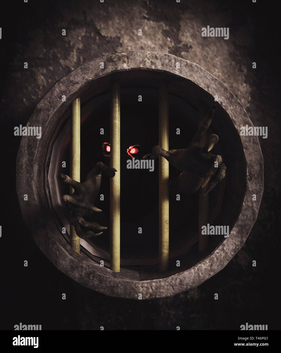 Undead in abandoned sewer,3d rendering Stock Photo - Alamy