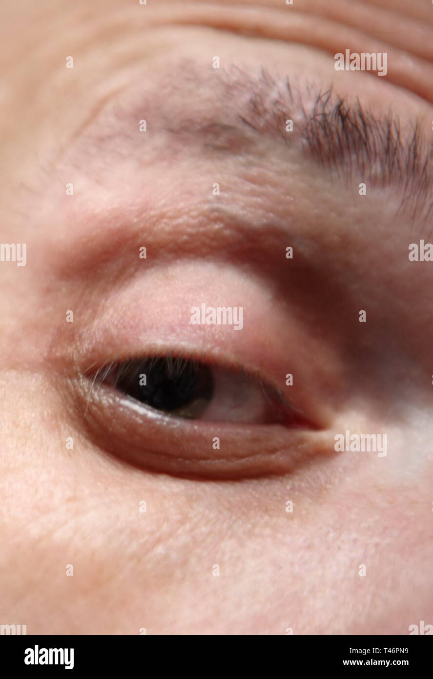 one eye of man close up Stock Photo - Alamy