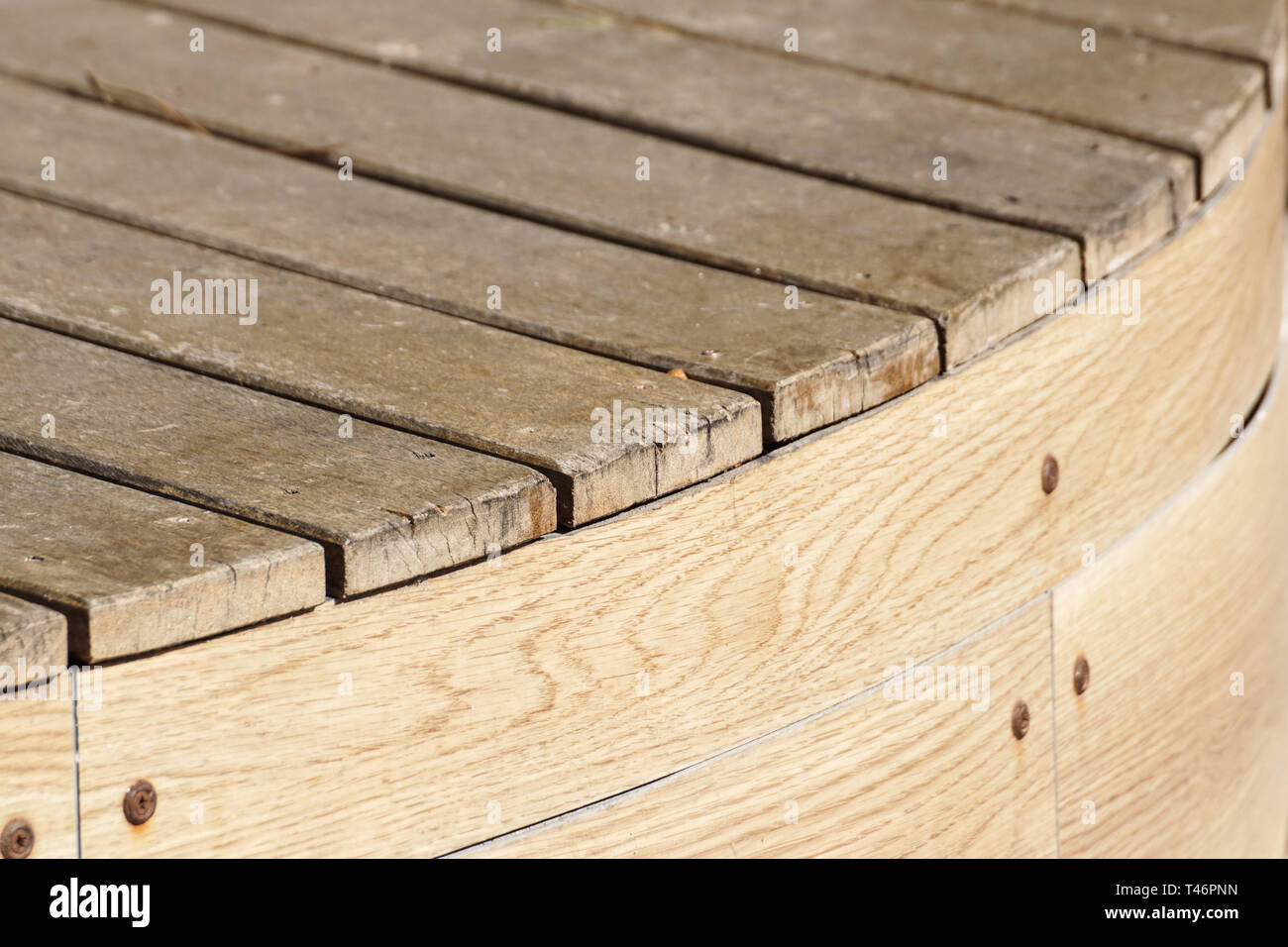 Wood Texture, Wooden Plank Grain Background, Desk in Perspective Close ...