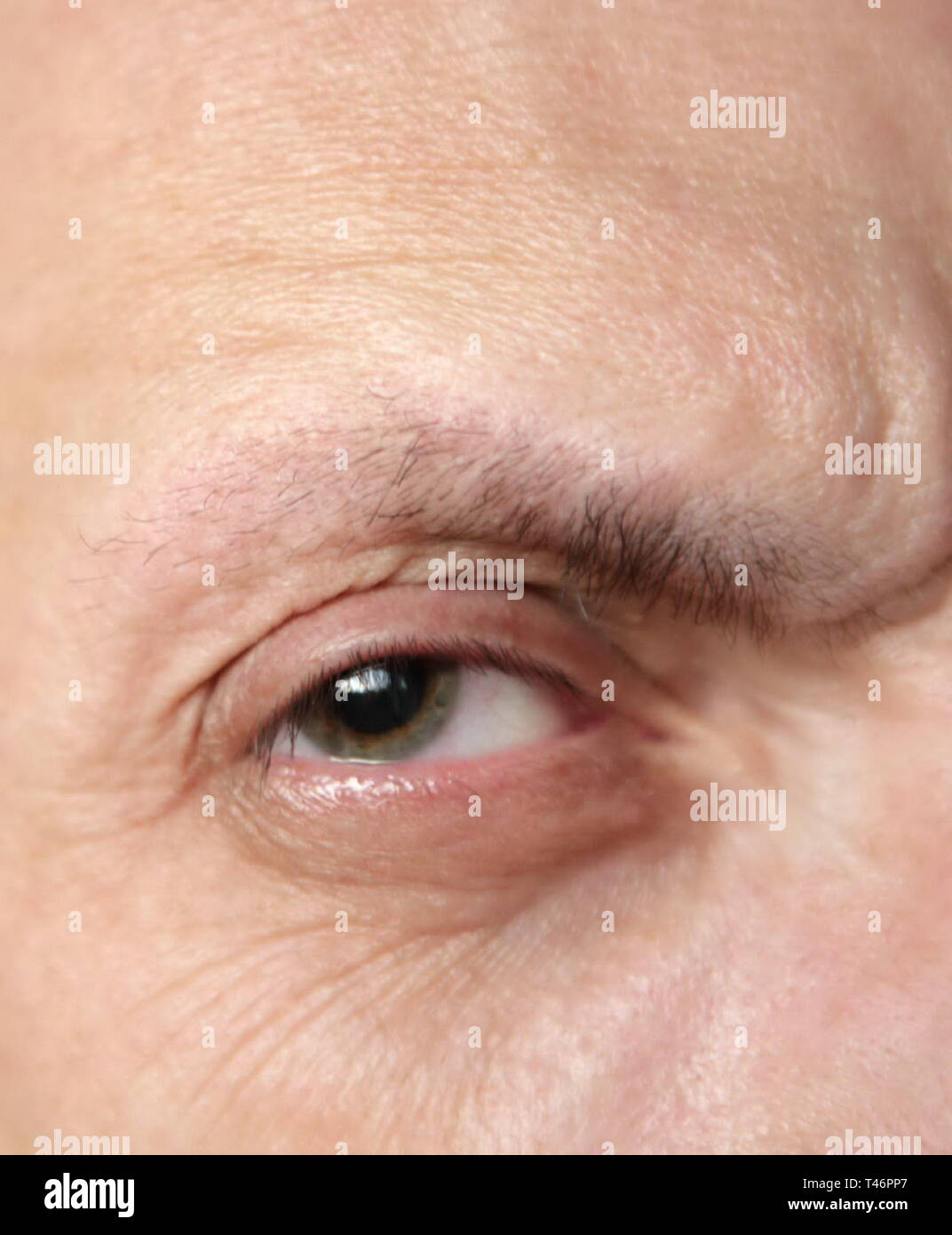 one eye of alone man Stock Photo - Alamy