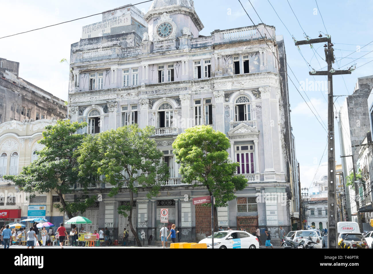 Old multi storey building, historic Recife, Brazil Stock Photo - Alamy