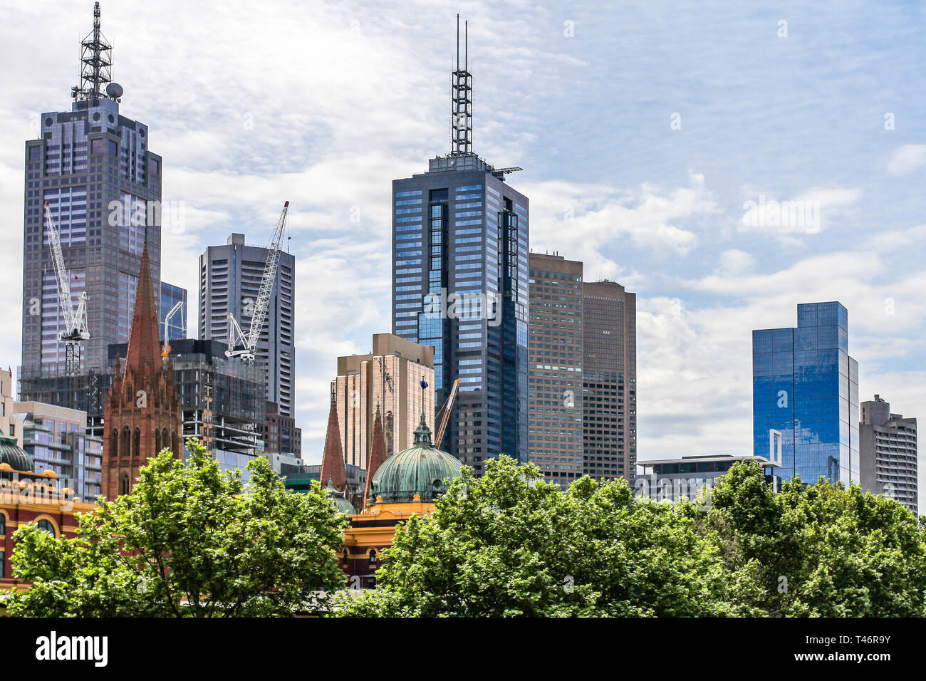 Melbourne Central business district skyscrapers, Victoria, Australia ...