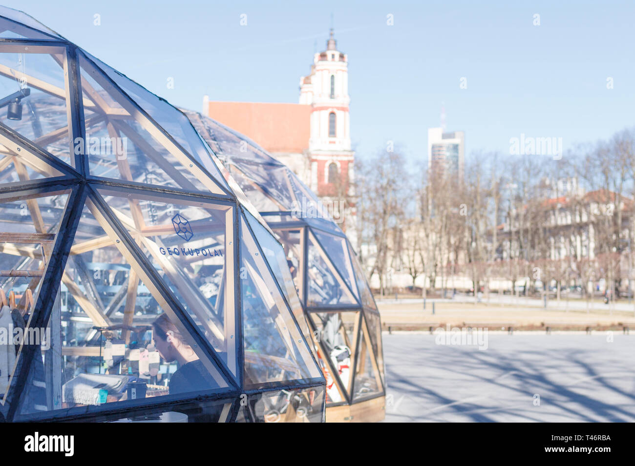 Vilnius Lithuania, March 03 2019: View on church of saint Jakob and ...