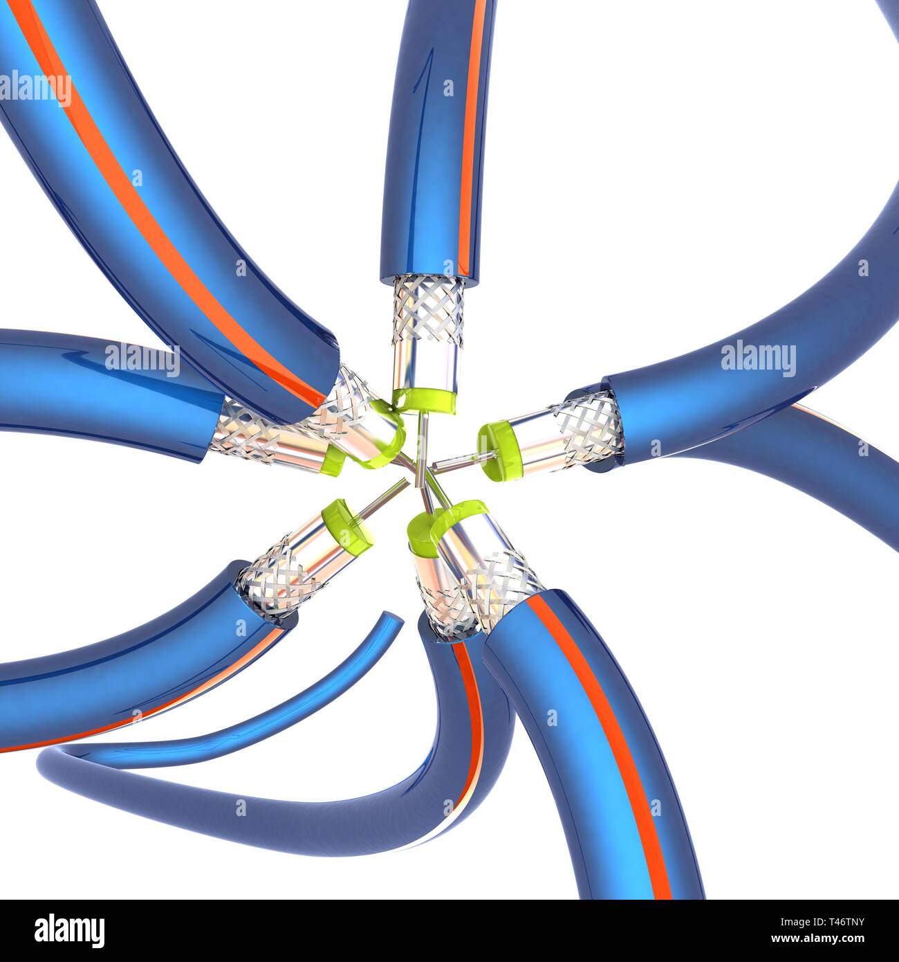 Cables for high tech connect Stock Photo - Alamy