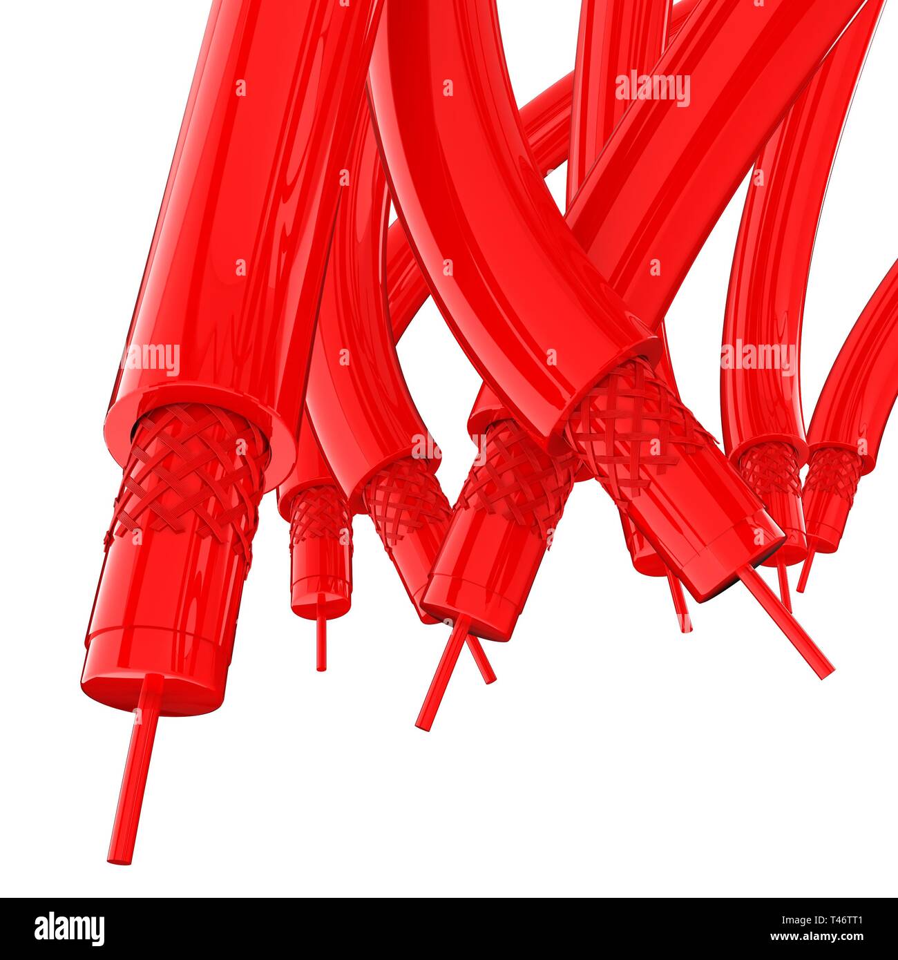 Cables for high tech connect Stock Photo - Alamy