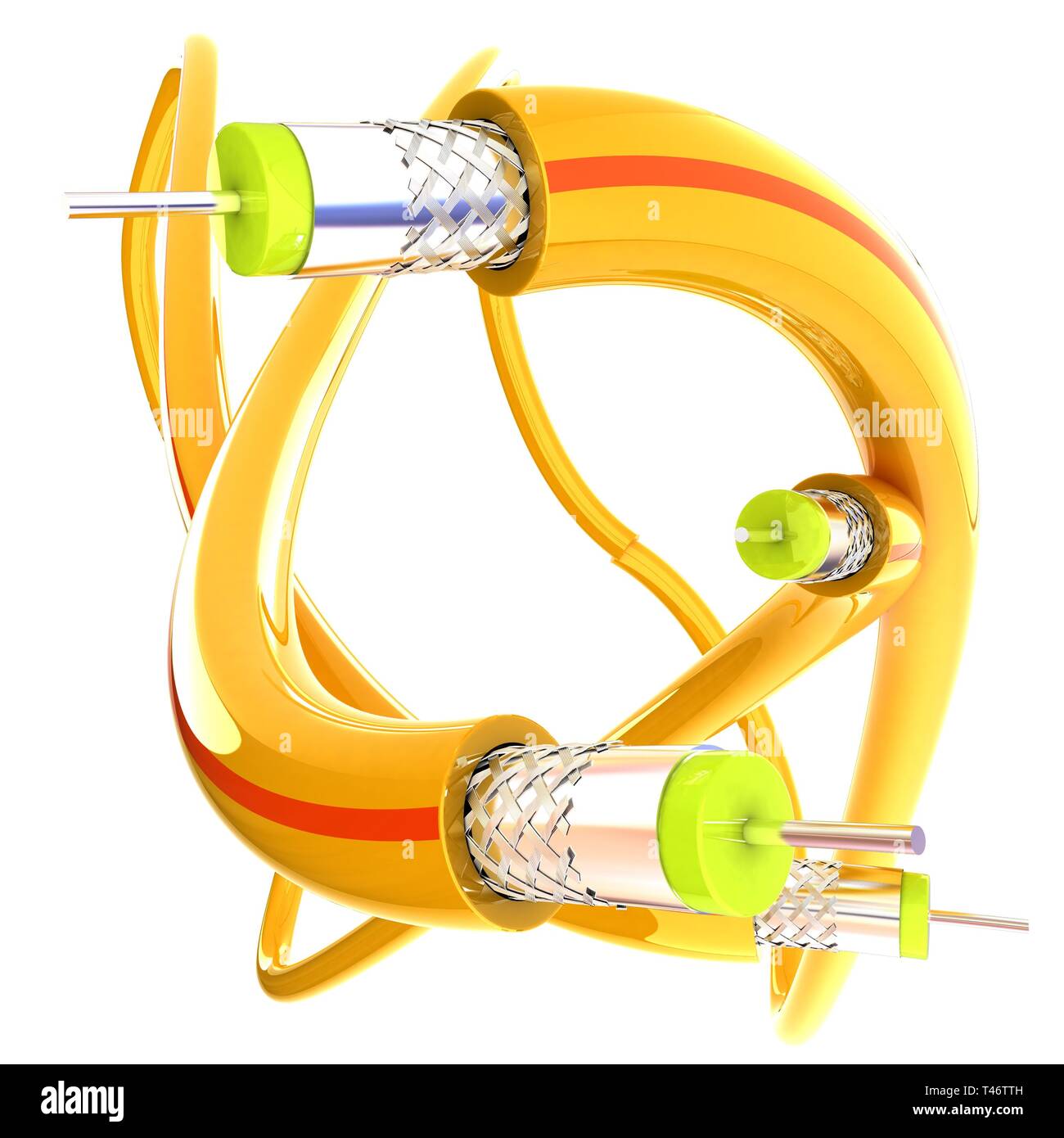 Electric cables installation Cut Out Stock Images & Pictures - Alamy