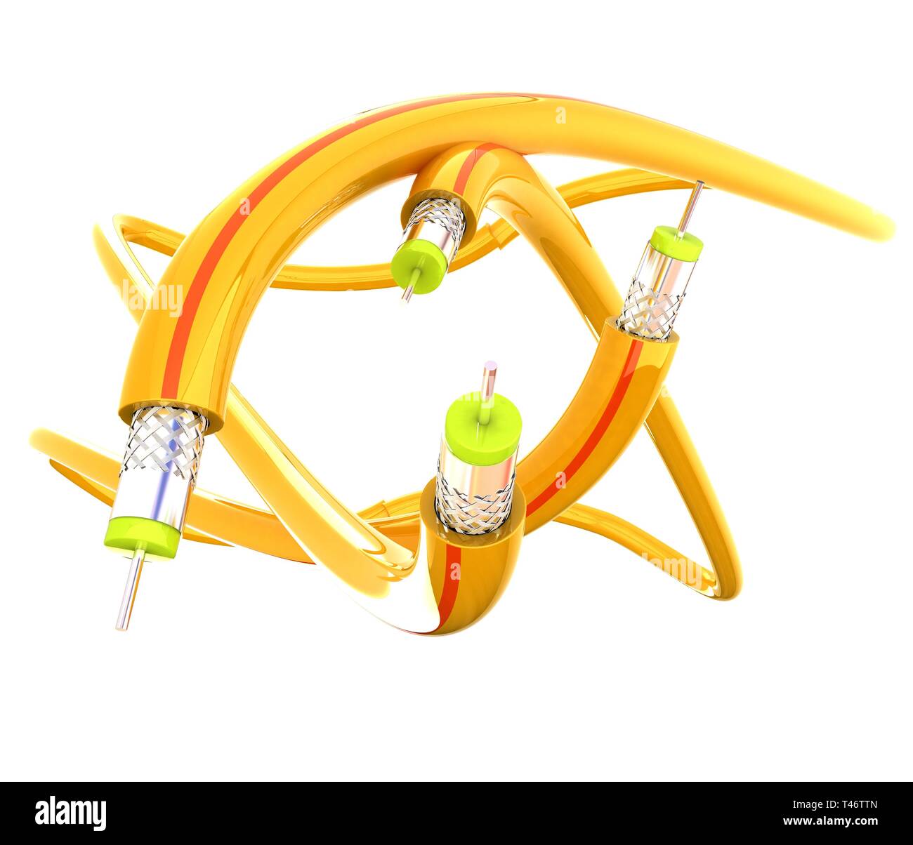 Cables for high tech connect Stock Photo - Alamy