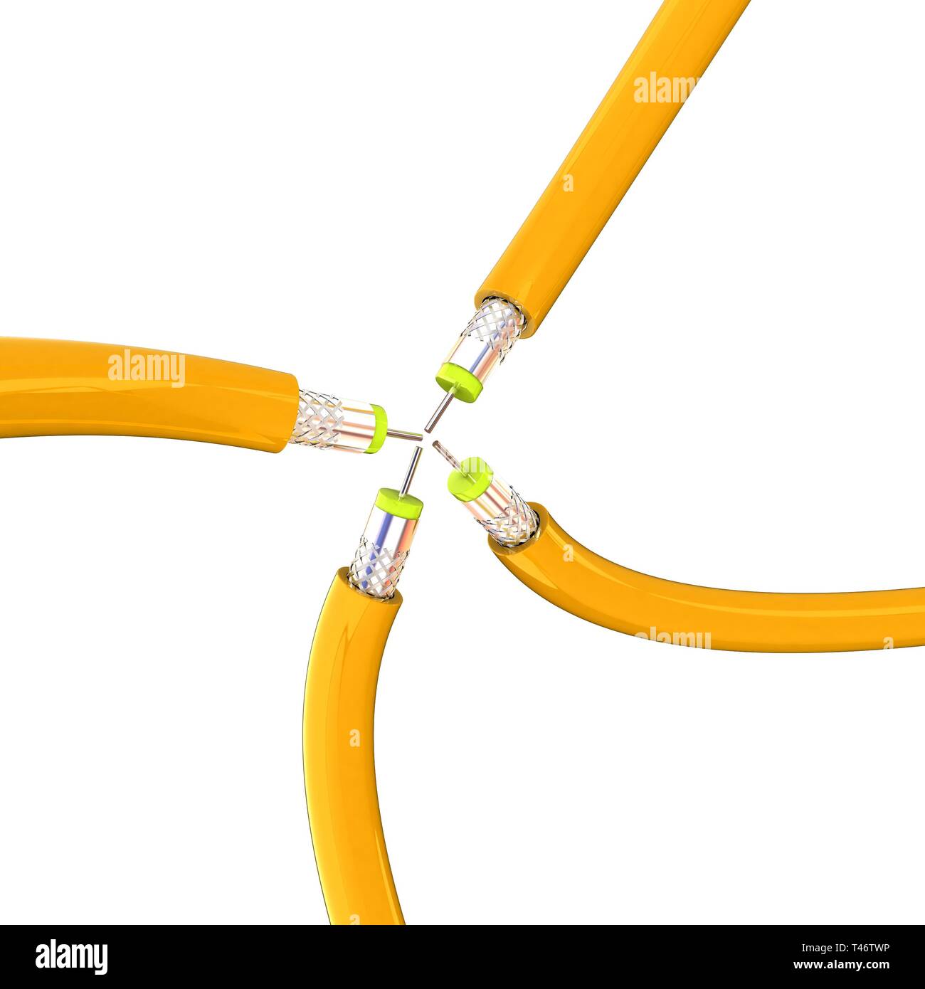 Cables for high tech connect Stock Photo - Alamy