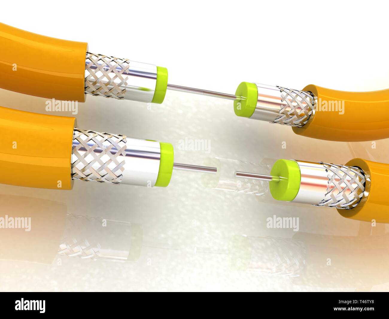 Cables for high tech connect Stock Photo - Alamy