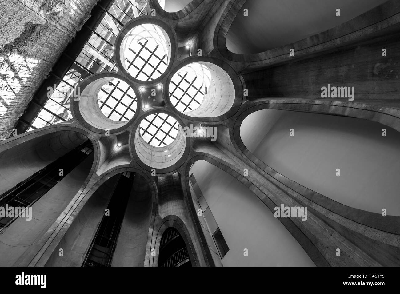 Close up of the interior of the Zeitz Mocaa Museum of Contemporary Art ...