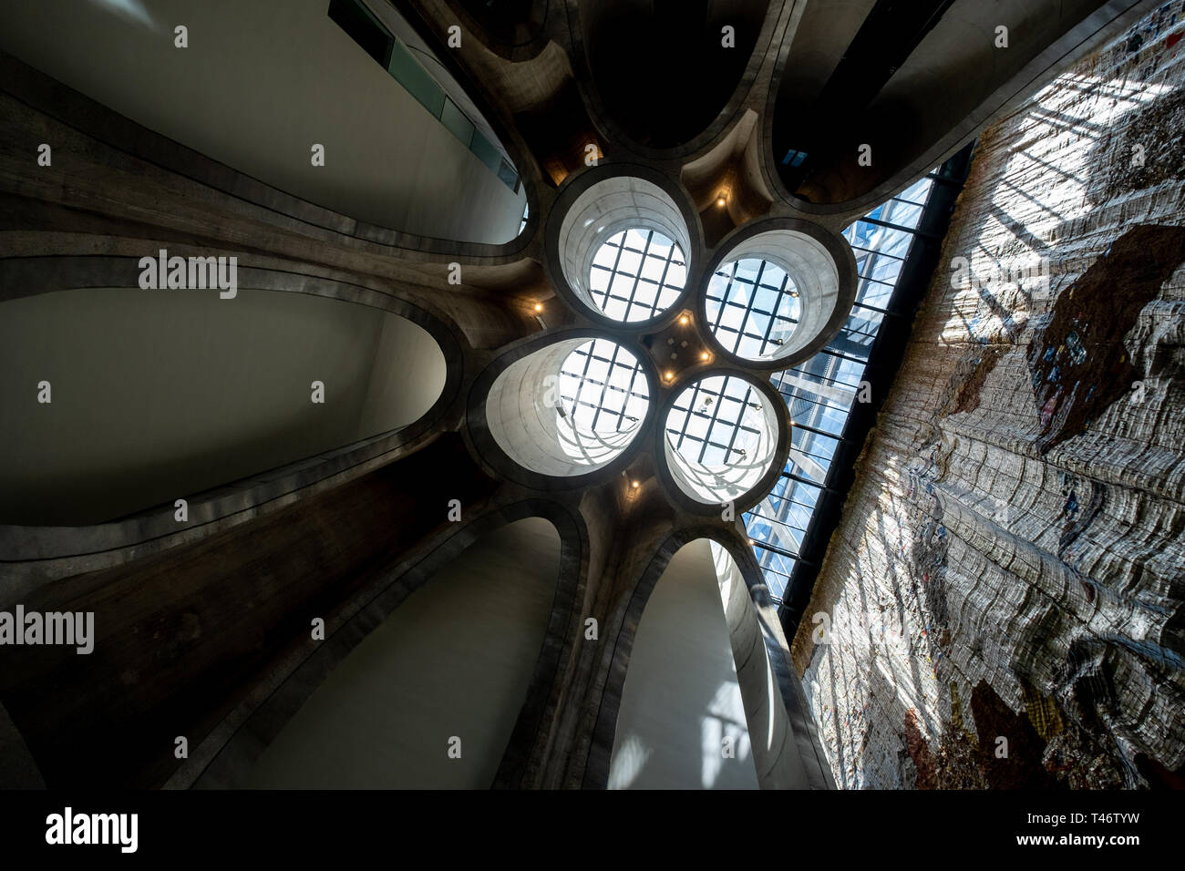 Close up of the interior of the Zeitz Mocaa Museum of Contemporary Art ...