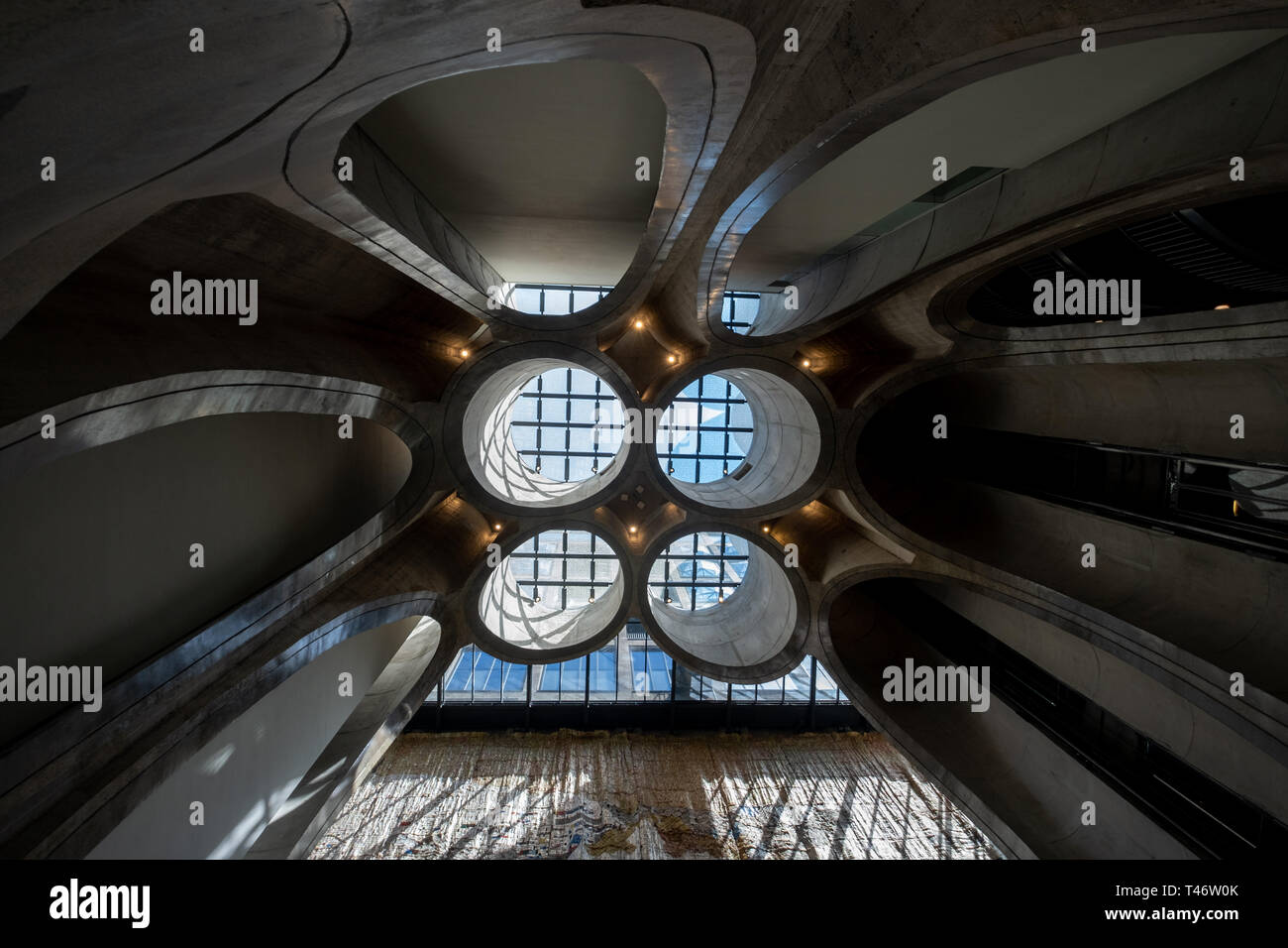 Close up of the interior of the Zeitz Mocaa Museum of Contemporary Art ...