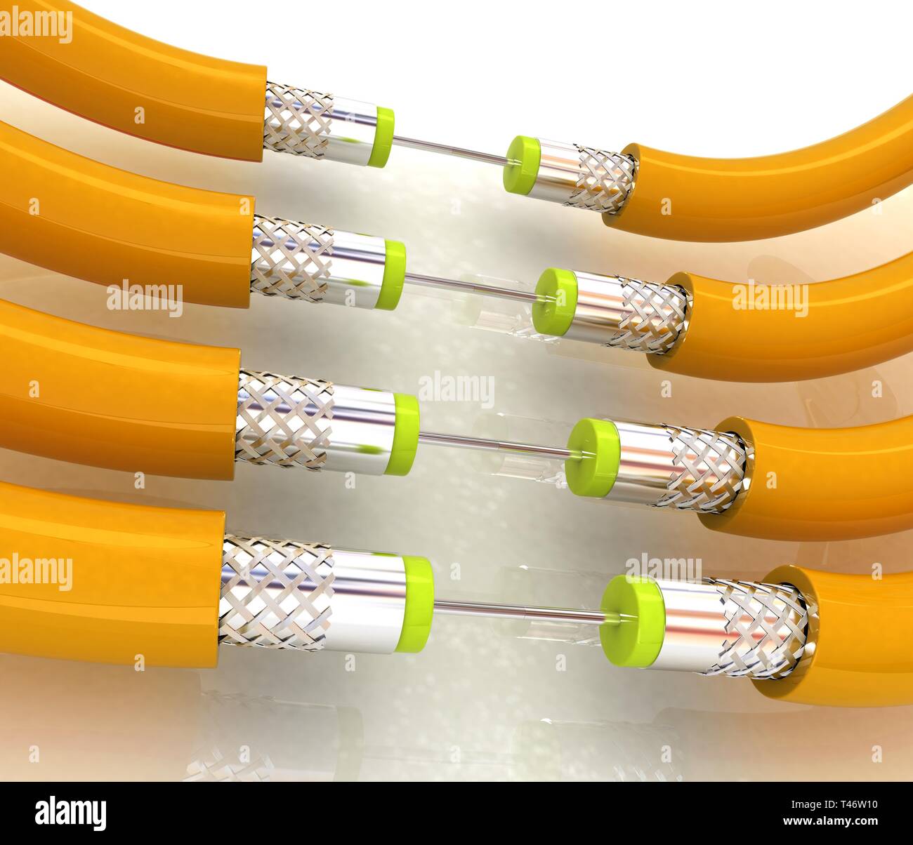 Cables for high tech connect Stock Photo - Alamy