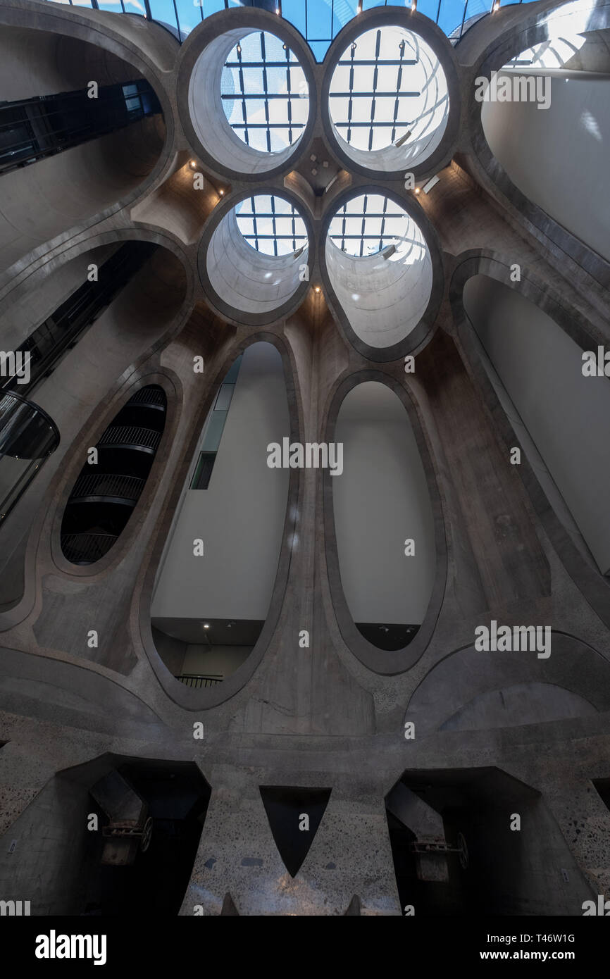Close up of the interior of the Zeitz Mocaa Museum of Contemporary Art ...