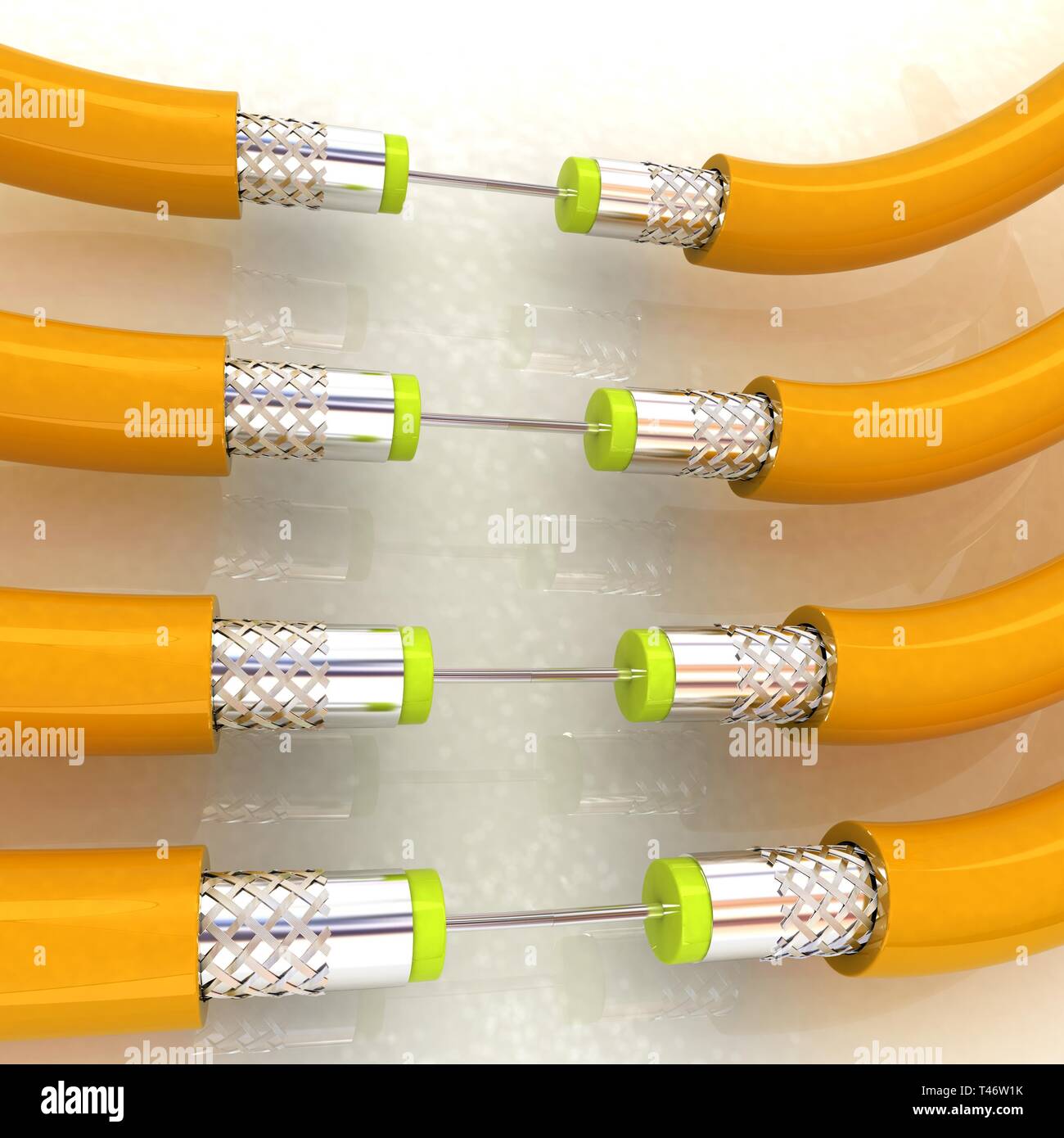 Cables for high tech connect Stock Photo - Alamy