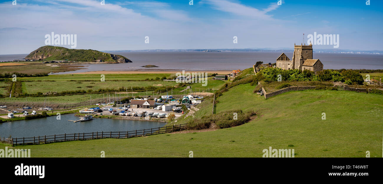 Brean Down and Old Church of St Nicholas, Uphill, Weston-super-Mare ...