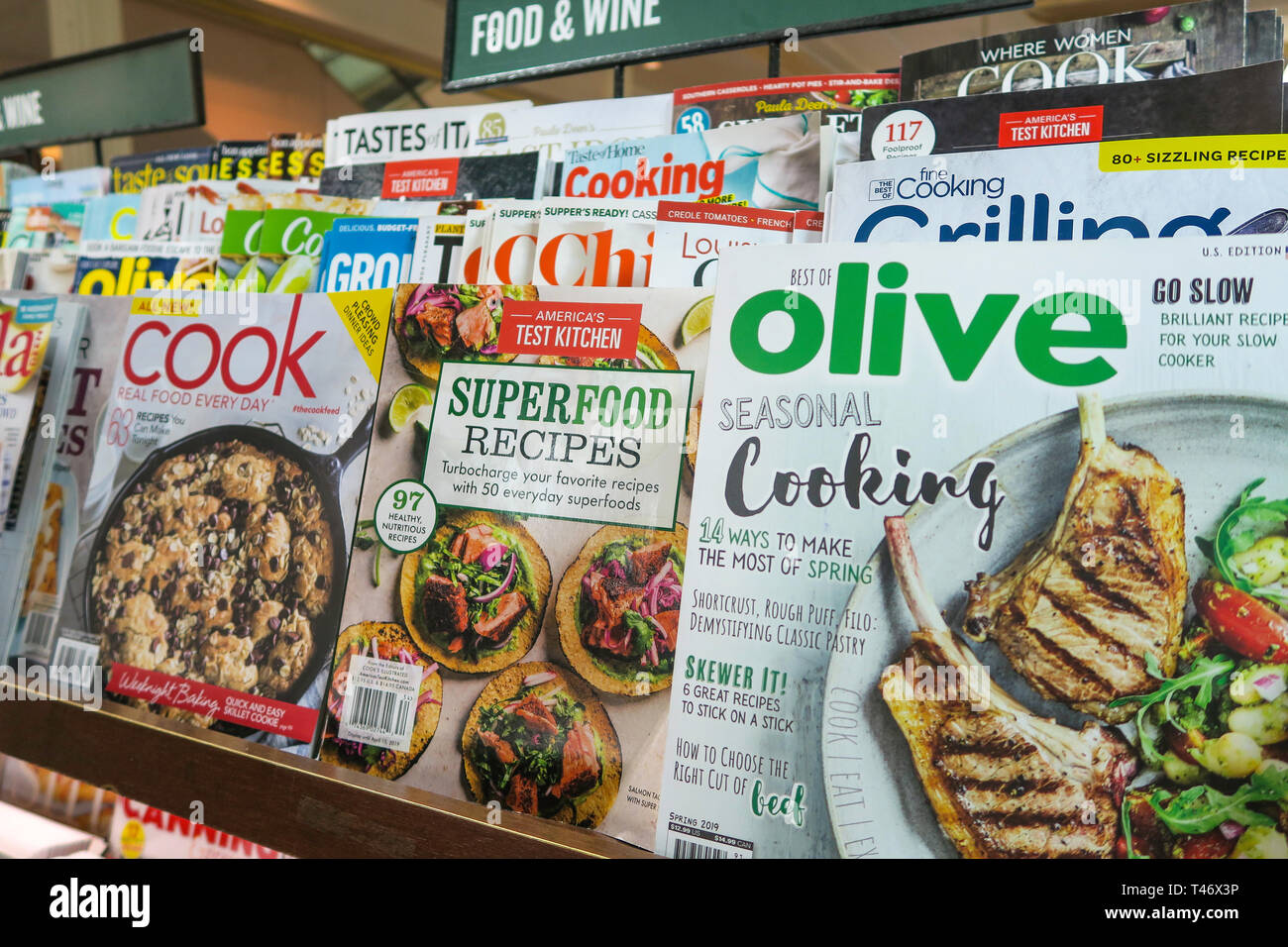 Magazine Stand Featuring Magazine Covers, NYC, USA Stock Photo - Alamy