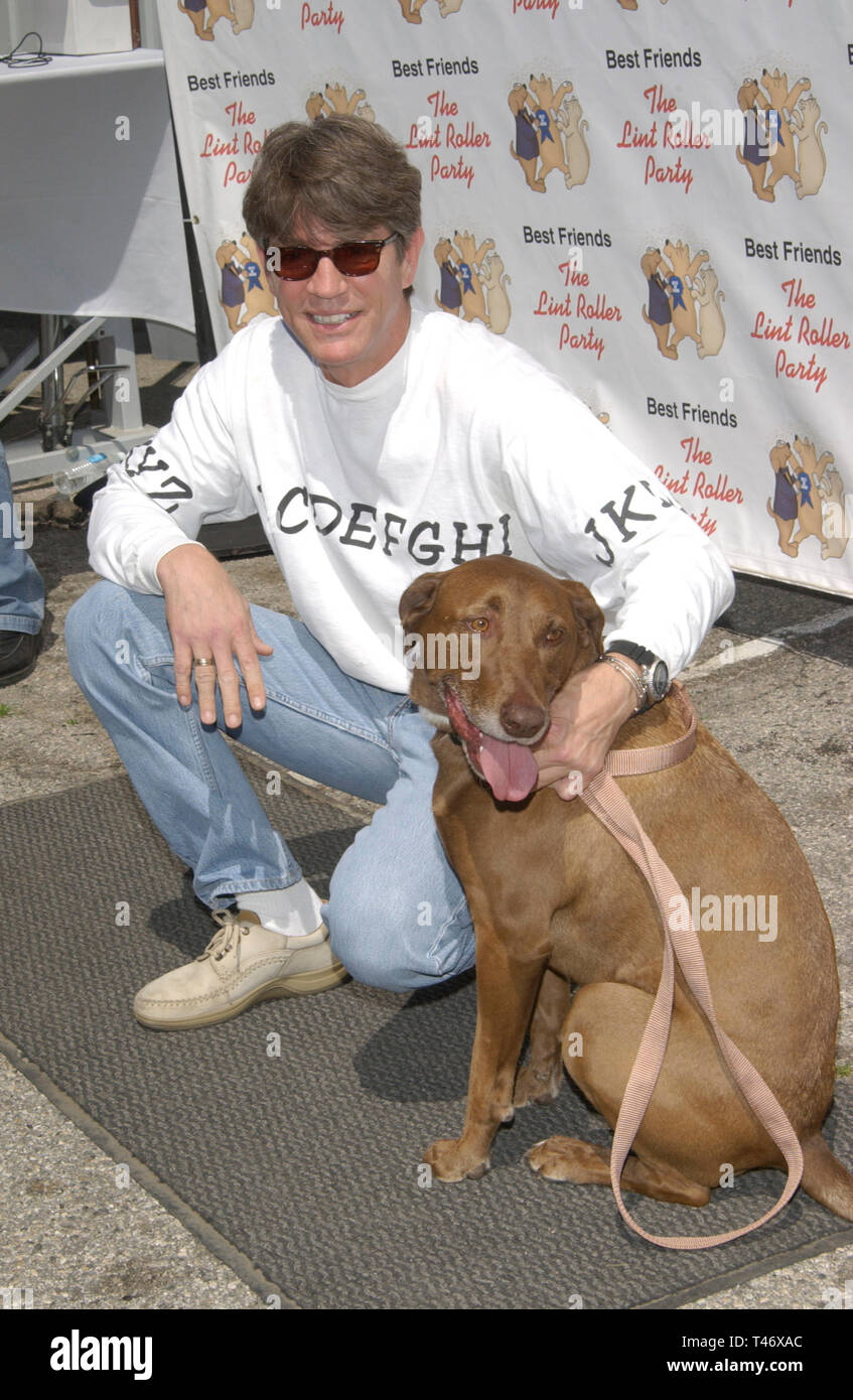 LOS ANGELES, CA. March 30, 2003: Actor ERIC ROBERTS & dog at the Best ...