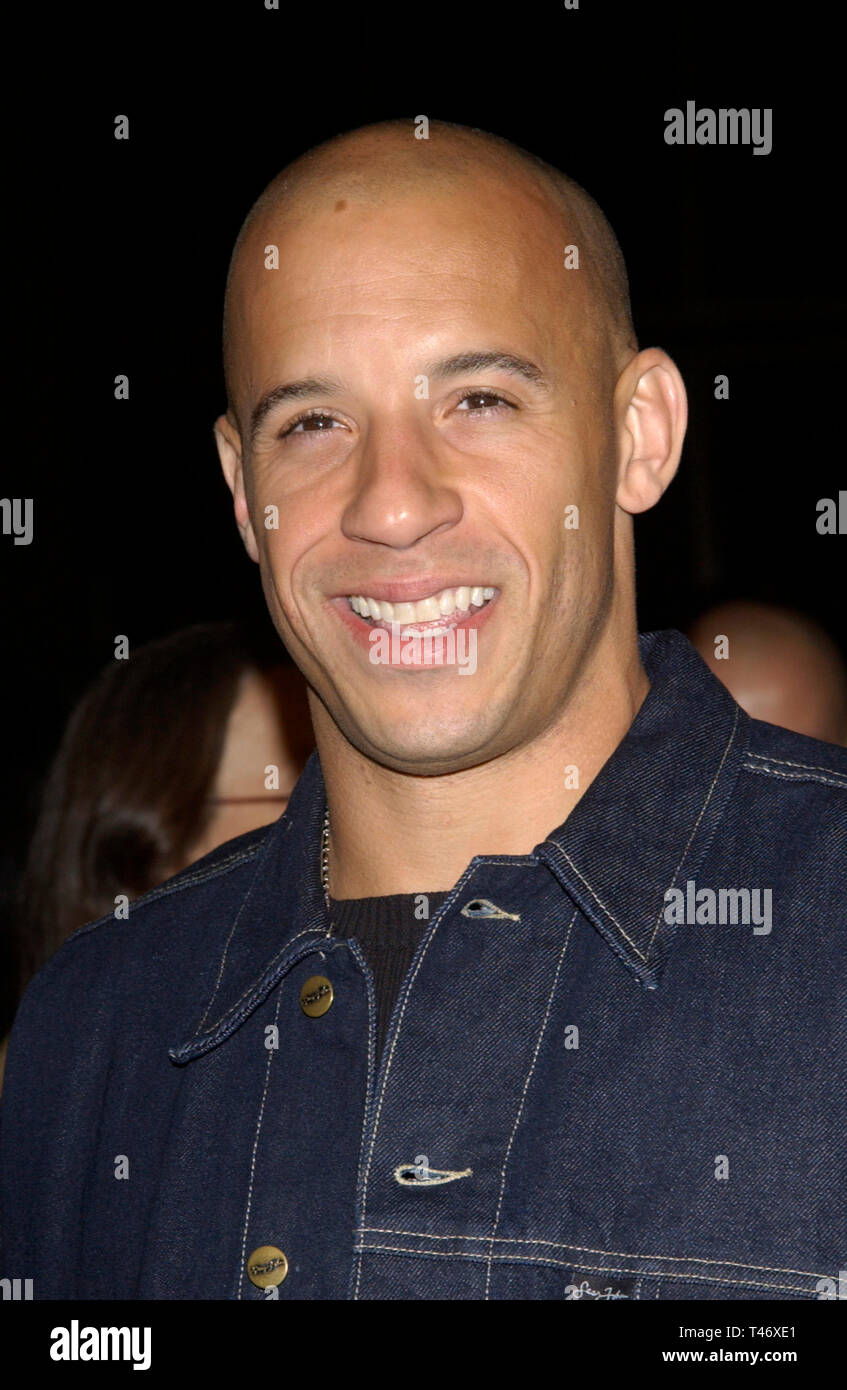 LOS ANGELES, CA. April 01, 2003: Actor VIN DIESEL at the world premiere ...