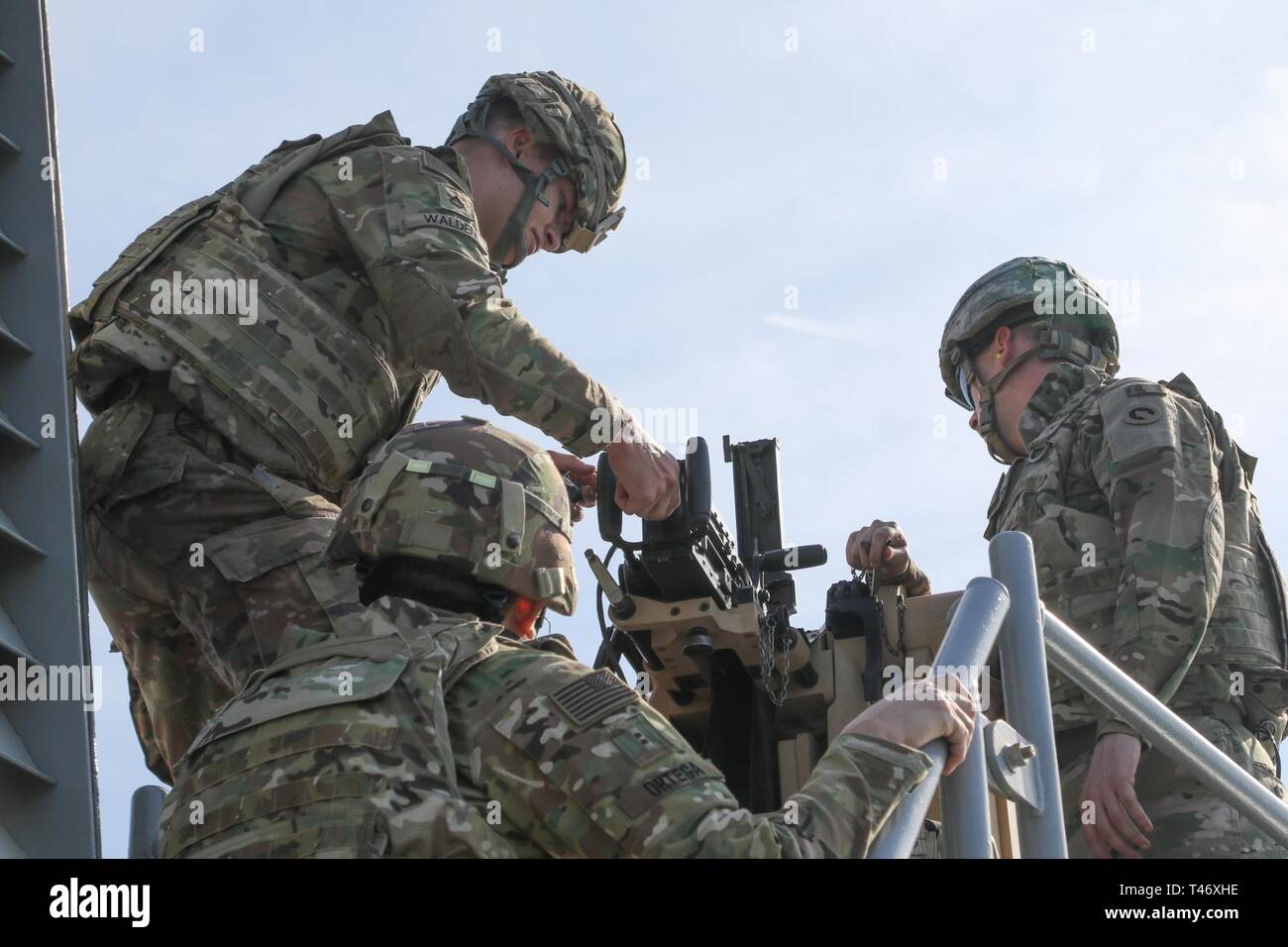 Armorers aboard the U.S. Army’s Logistics Support Vessel Maj. Gen ...