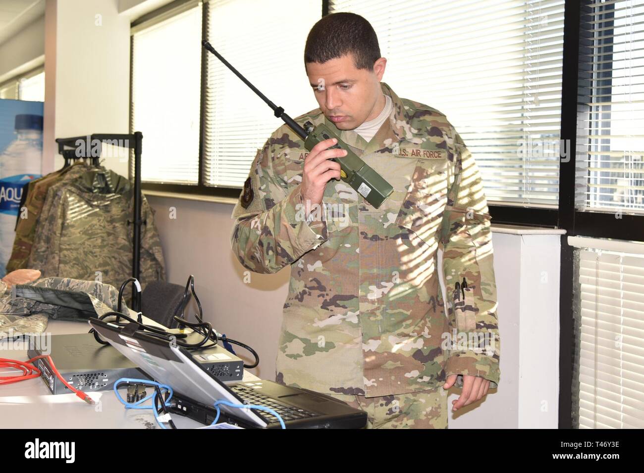 Tech. Sgt. Philip Abraham, with the 35th Combat Communications Group ...