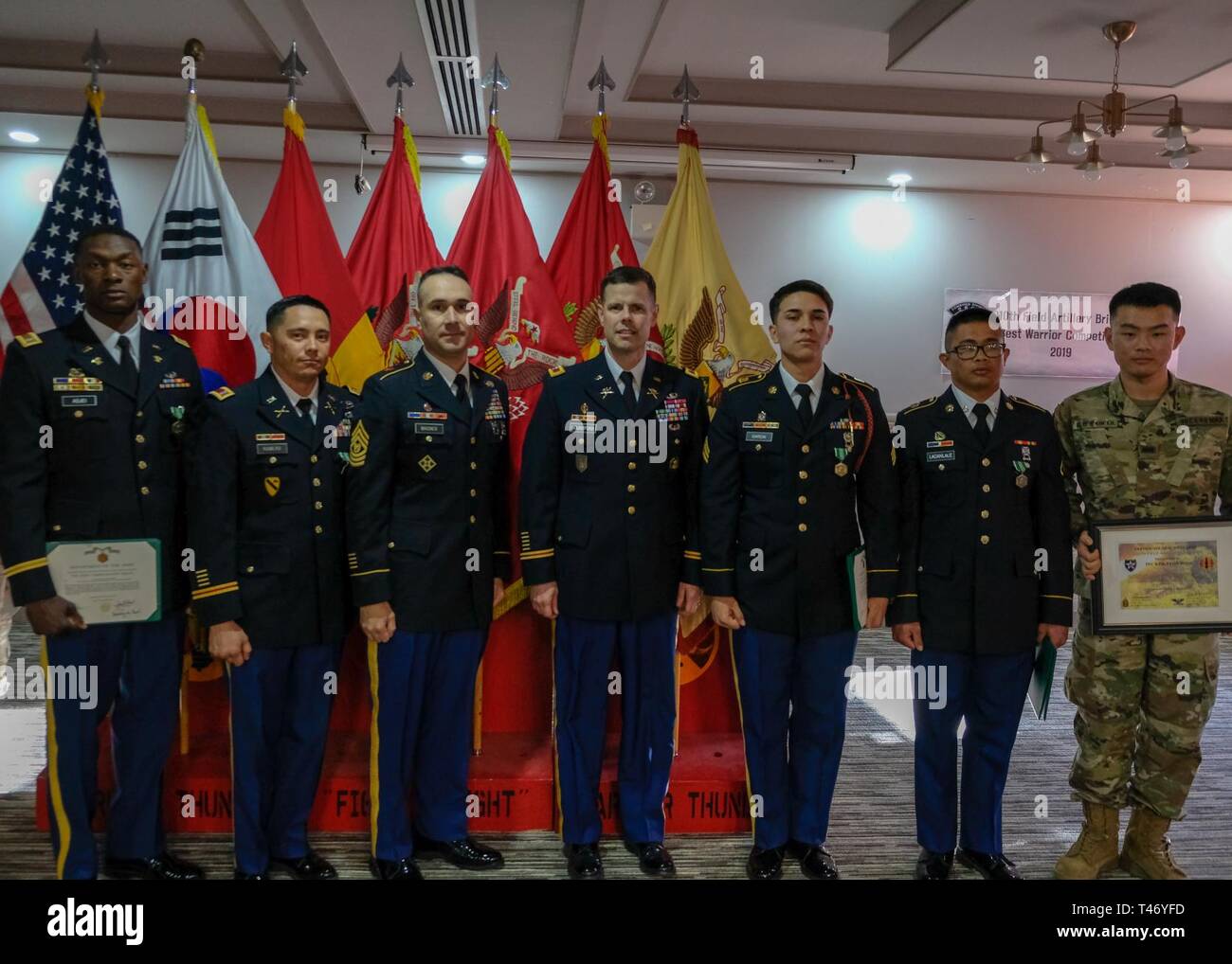 Four Soldiers and one Korean Augmentation to the U.S. Army (KATUSA ...