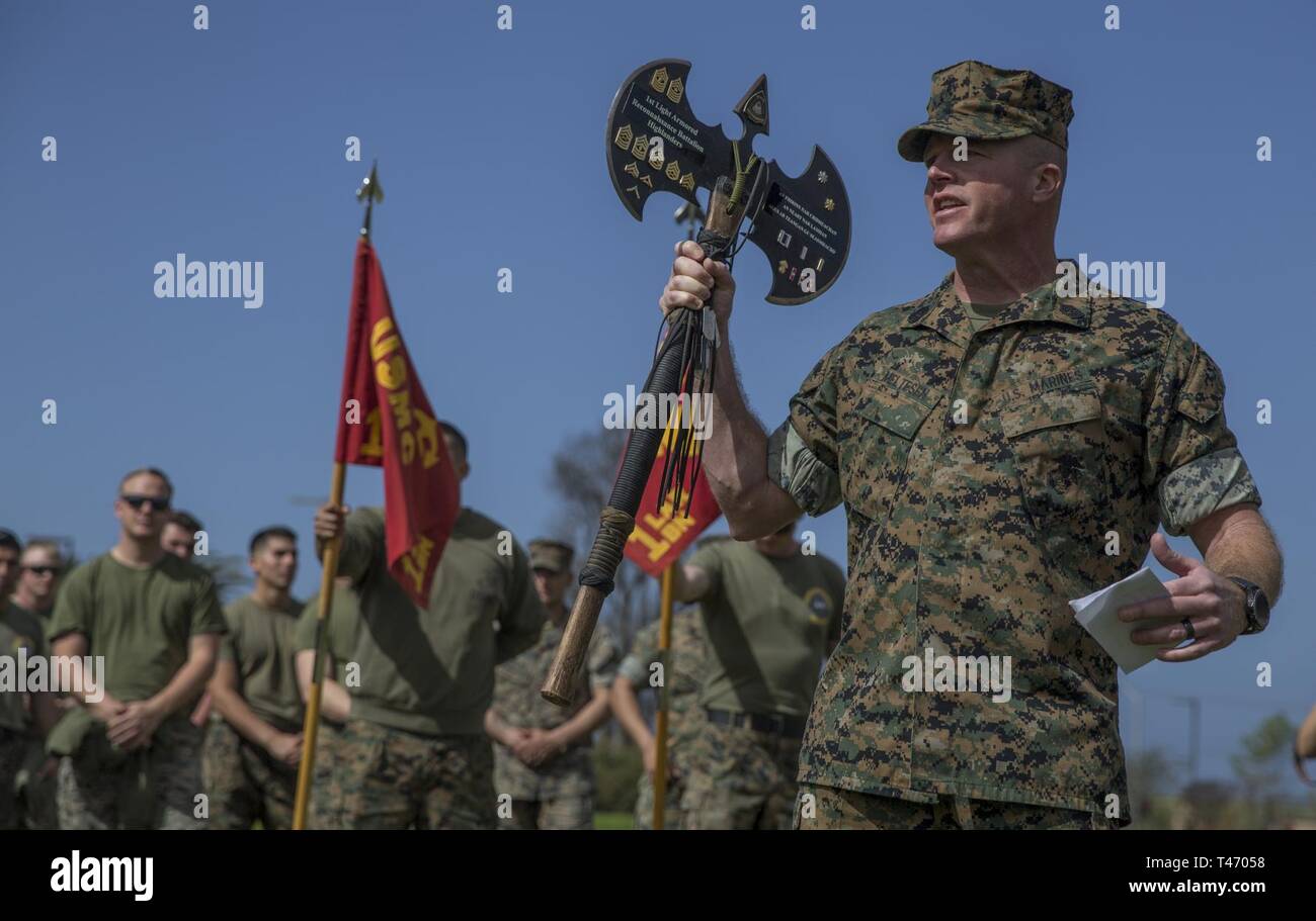U.S. Marine Corps Sgt. Maj. Ryan W. Meltesen, sergeant major of 1st ...