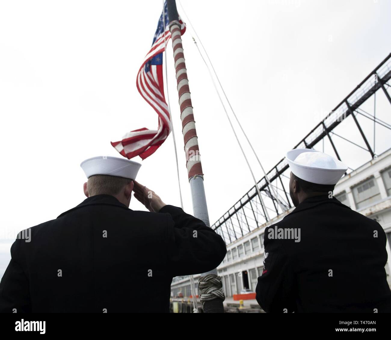 BOSTON (March 14, 2019) Logistics Specialist 3rd Class Deon Bryant ...